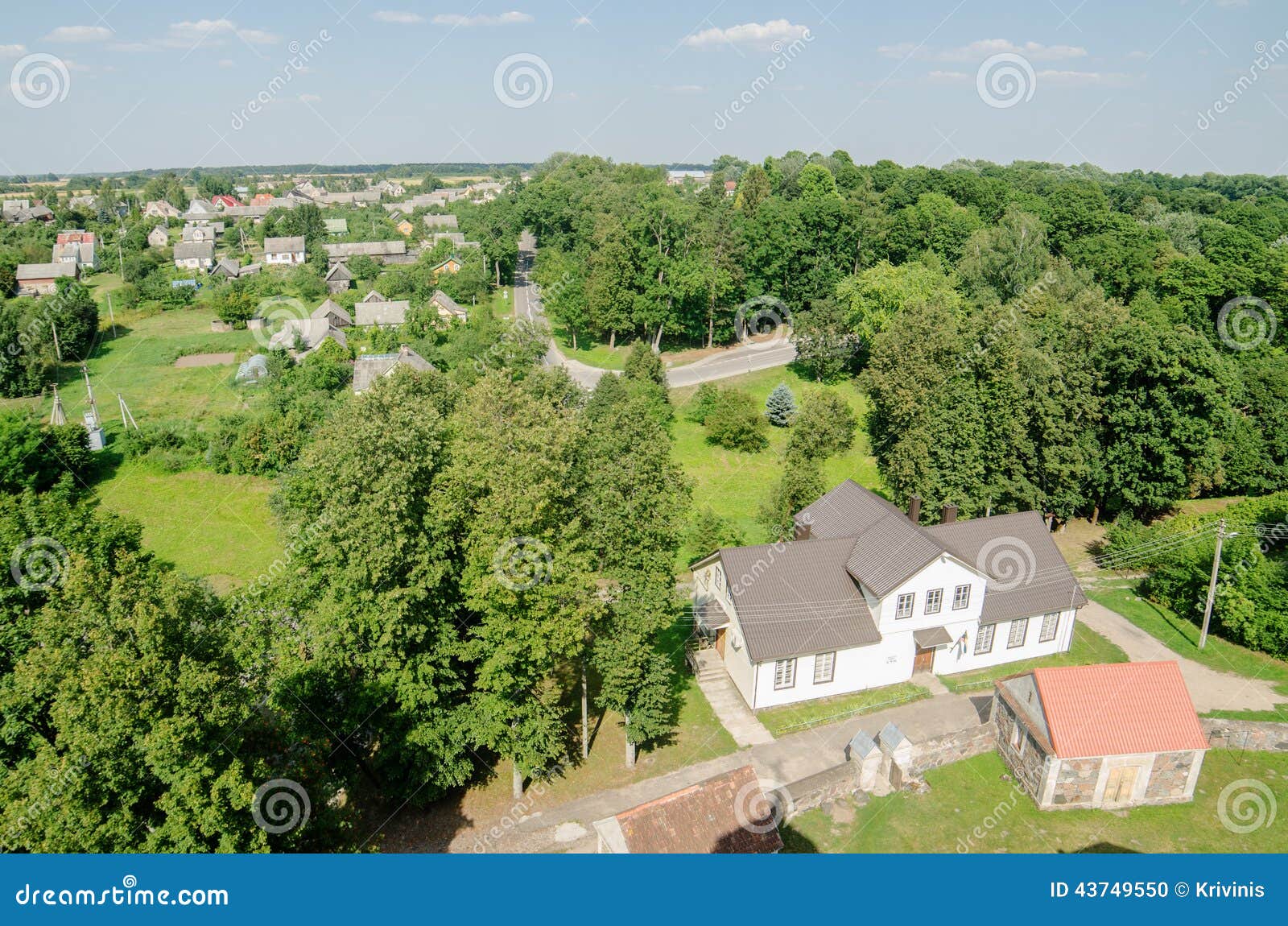 Veliuona, Lithuania stock photo. Image of suburban, panorama - 43749550