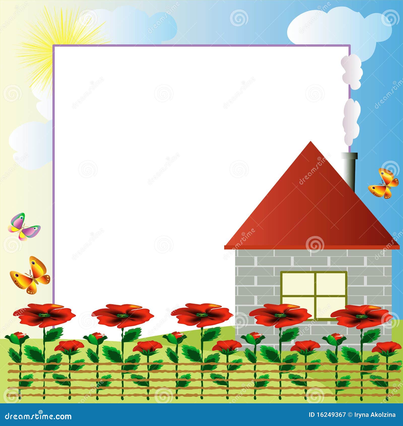 Vellage,frame stock vector. Illustration of rural, housetop - 16249367