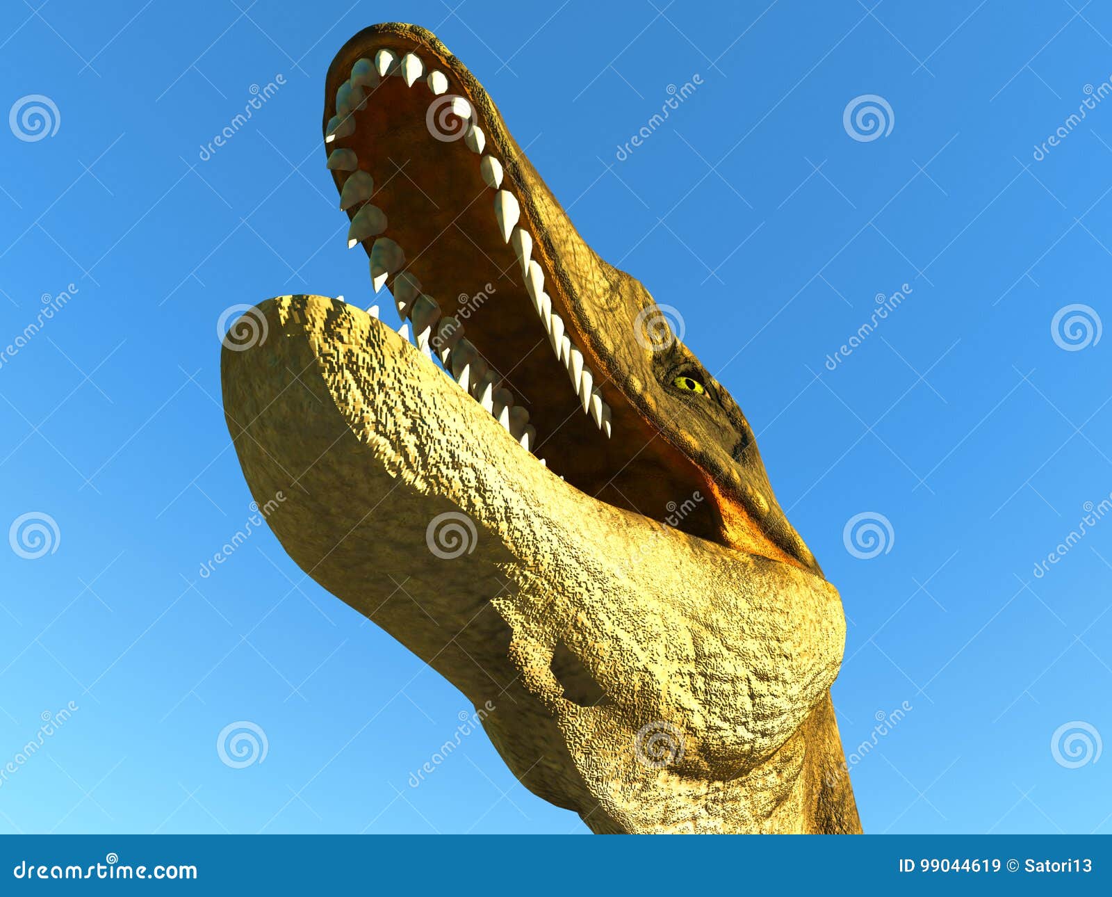 Velociraptor the Dinosaur 3d Rendering Stock Illustration ...