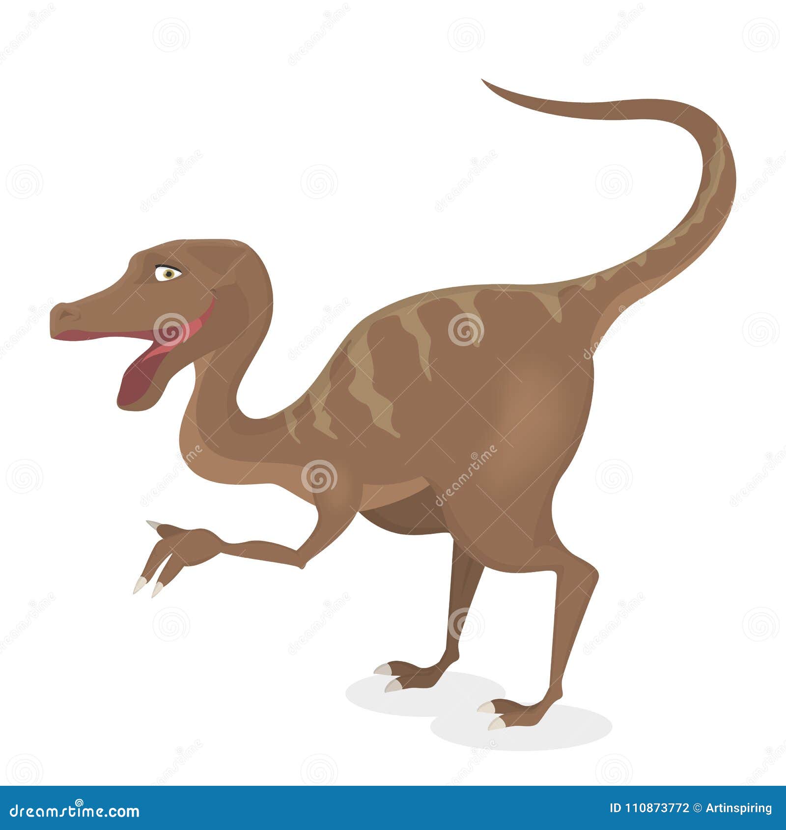 Blue Velociraptor Dinosaur Of Jurassic Period, Prehistoric Extinct ...