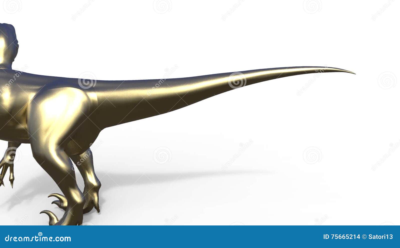 Velociraptor Front View 3d Rendering Stock Footage - Video of creature ...