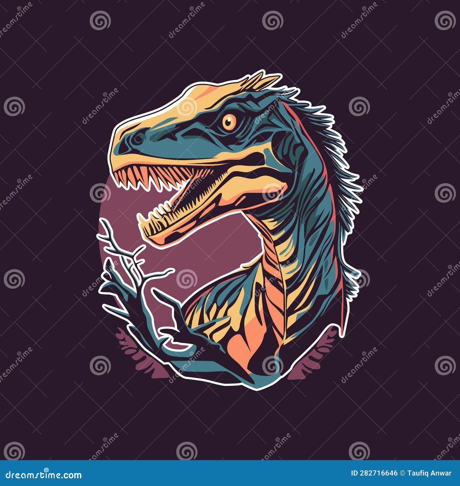 Velociraptor Illustration, Drawing, Engraving, Ink, Line Art, Vector ...