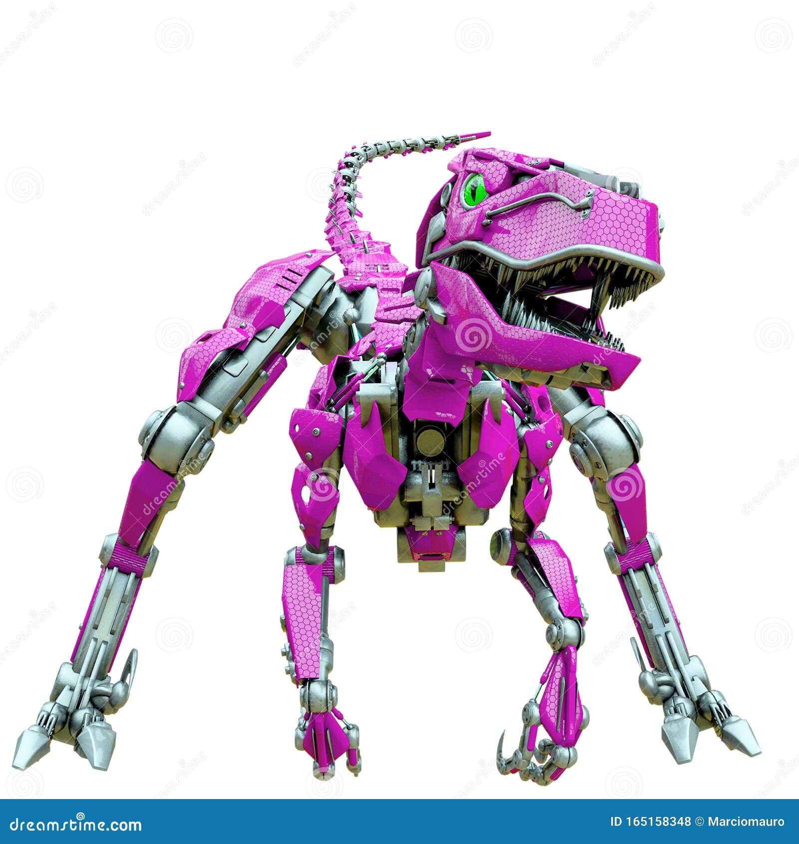 Velociraptor Robot Side View Head Royalty-Free Cartoon | CartoonDealer ...