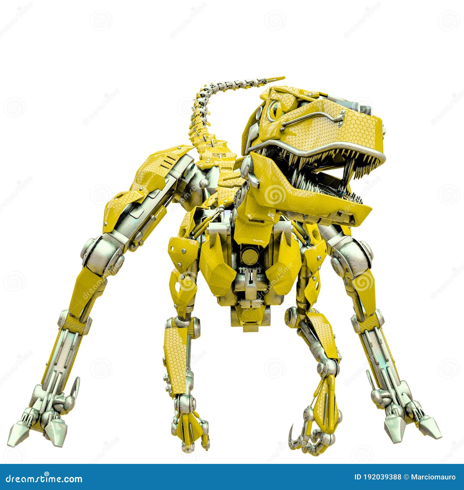 Velociraptor Robot Side View Head Royalty-Free Cartoon | CartoonDealer ...