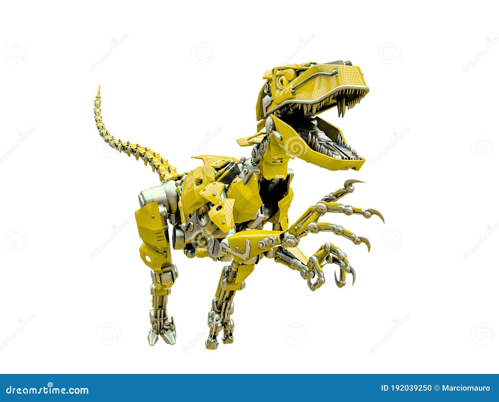 Velociraptor Robot Side View Head Royalty-Free Cartoon | CartoonDealer ...