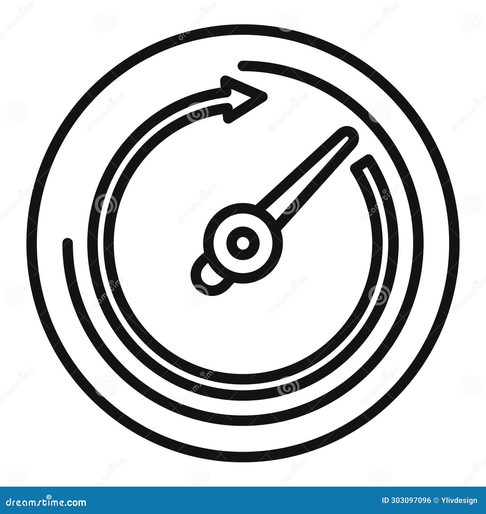 Velocity Gauge Icon Outline Vector. Speed Fast Meter Stock Illustration ...