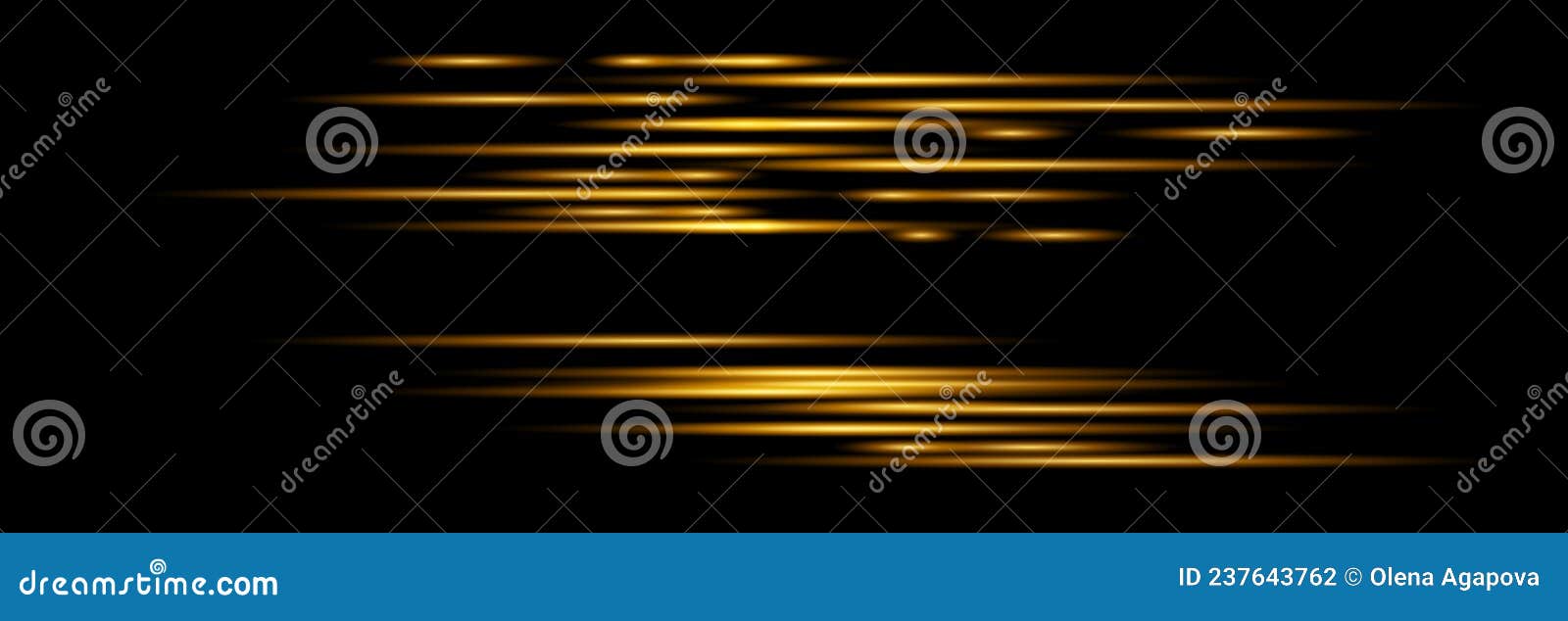 Velocity Light Effect. Horizontal Lens Flares And Laser Beams ...