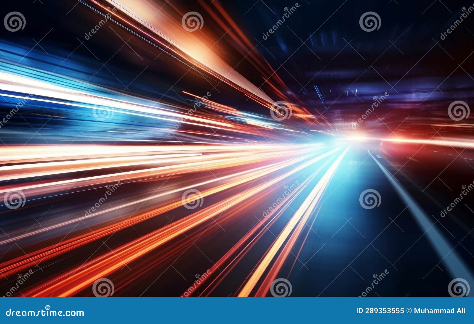 Velocity Visuals Speedy Car Trails and Light Streams. Generative AI ...