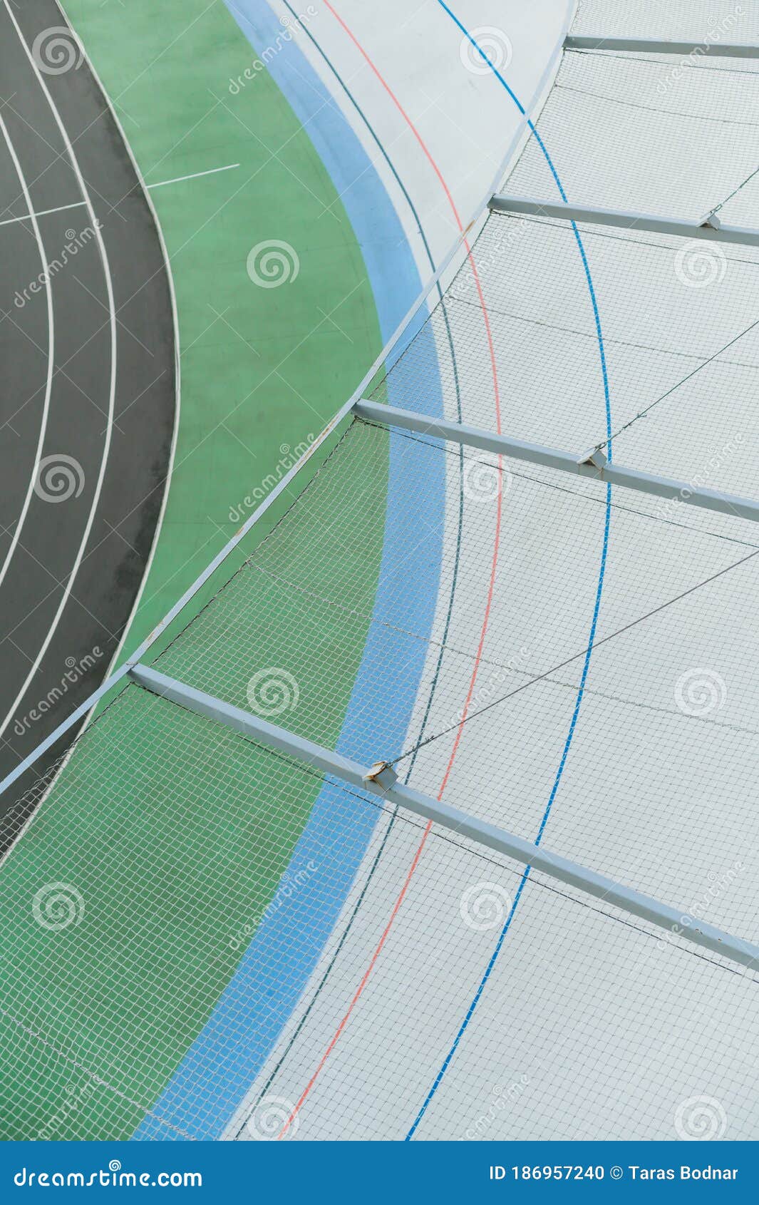 Velodrome, Top View. Track for Track Bikes. Background. Copy Space ...