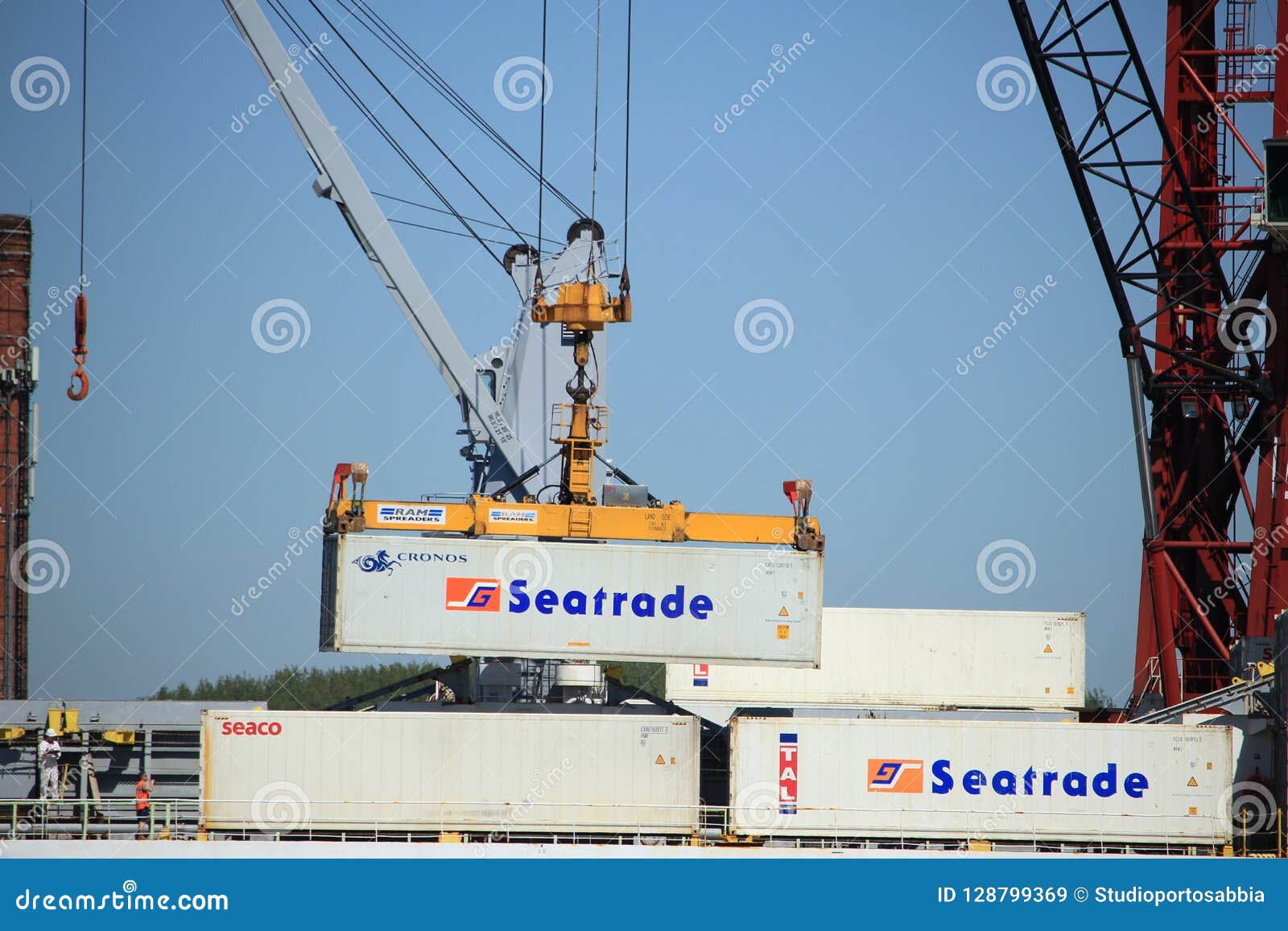 Velsen, the Netherlands May 7th 2018: Intermodal Containers at a ...