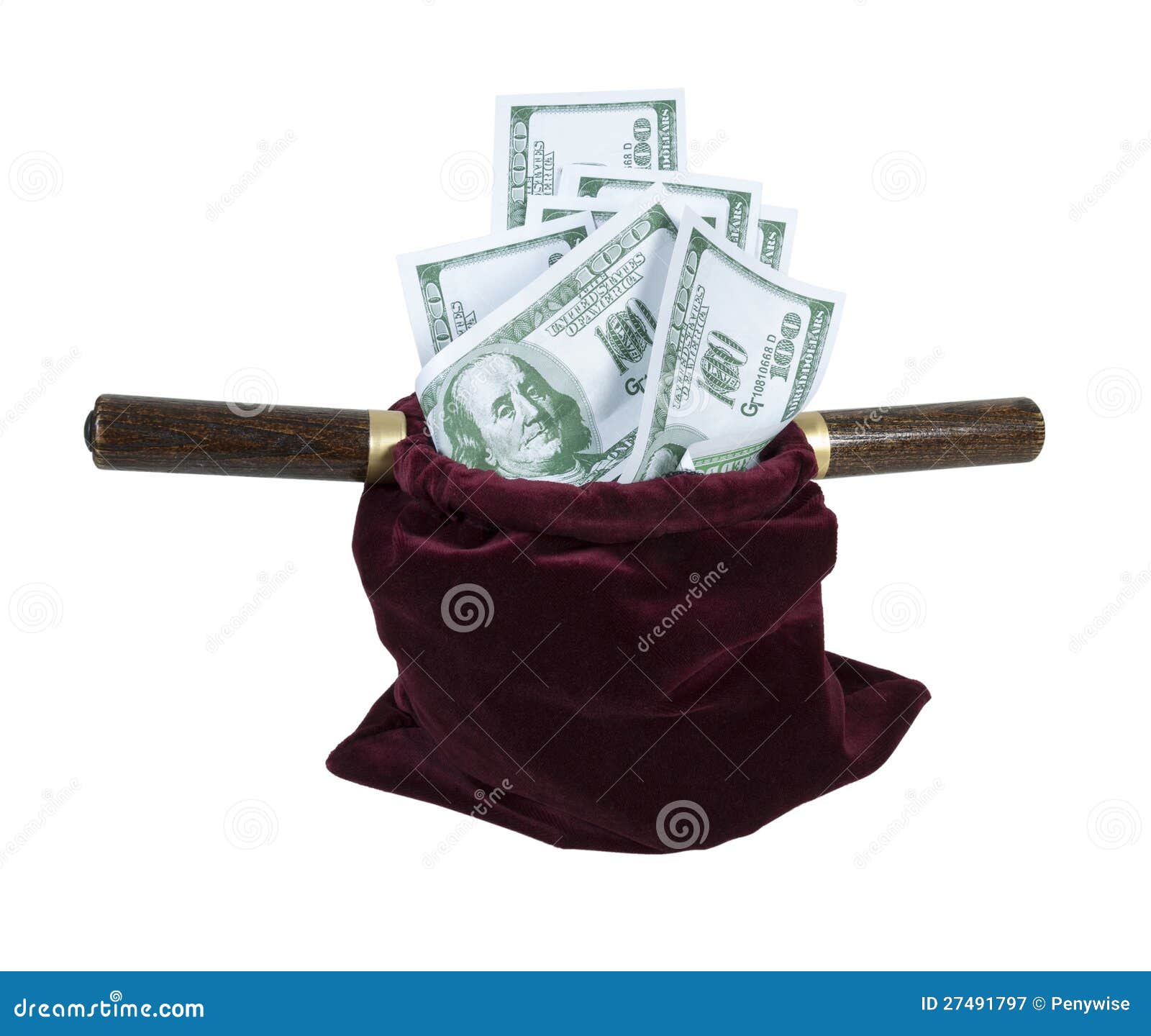 Velvet Offering Bag Full of Money Stock Image - Image of religion ...