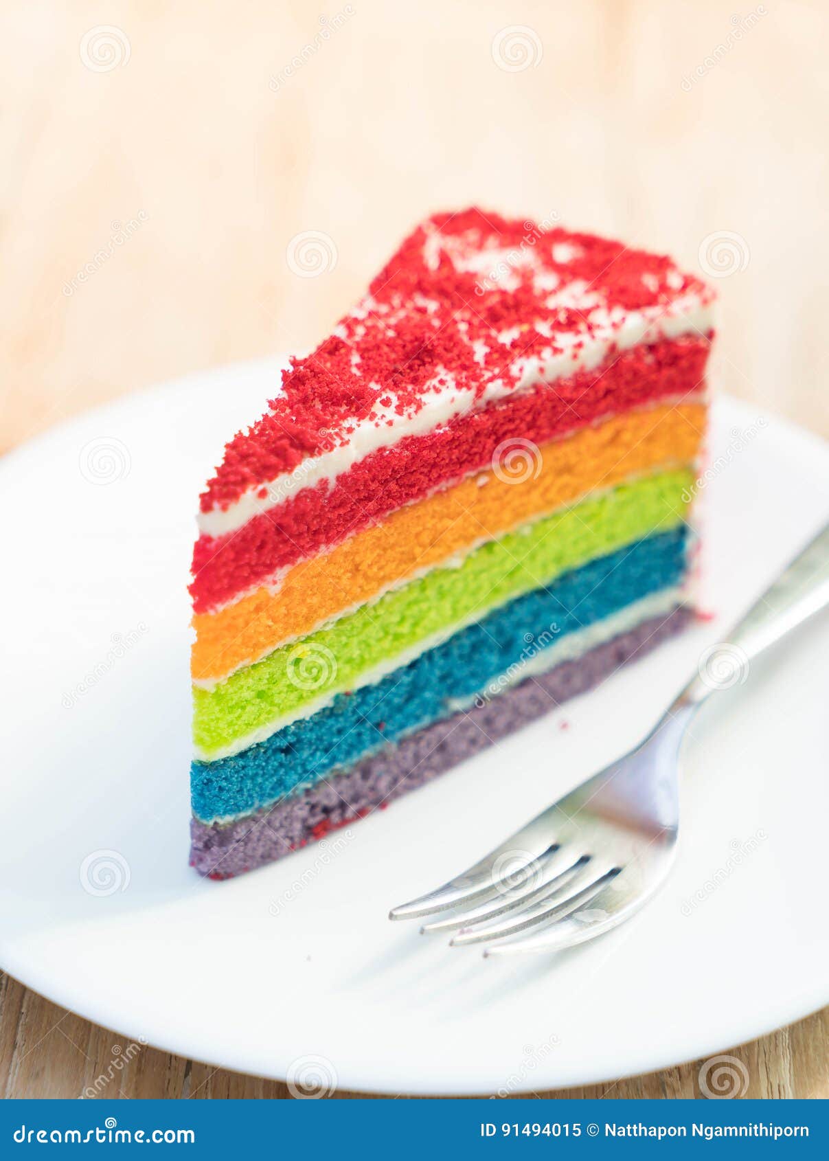Velvet rainbow cake stock image. Image of celebration - 91494015