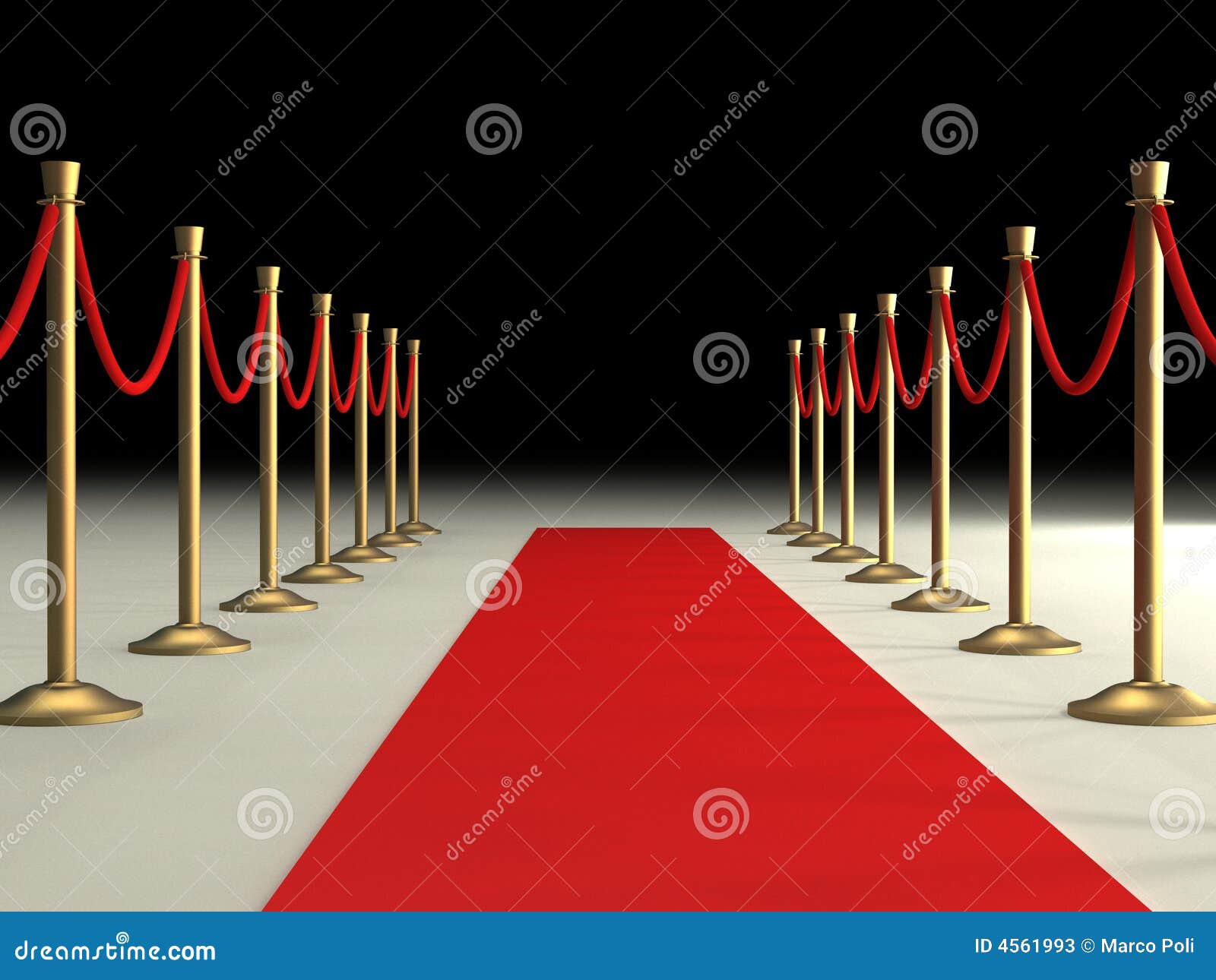 Velvet Ropes and Red Carpet Stock Illustration - Illustration of empty ...