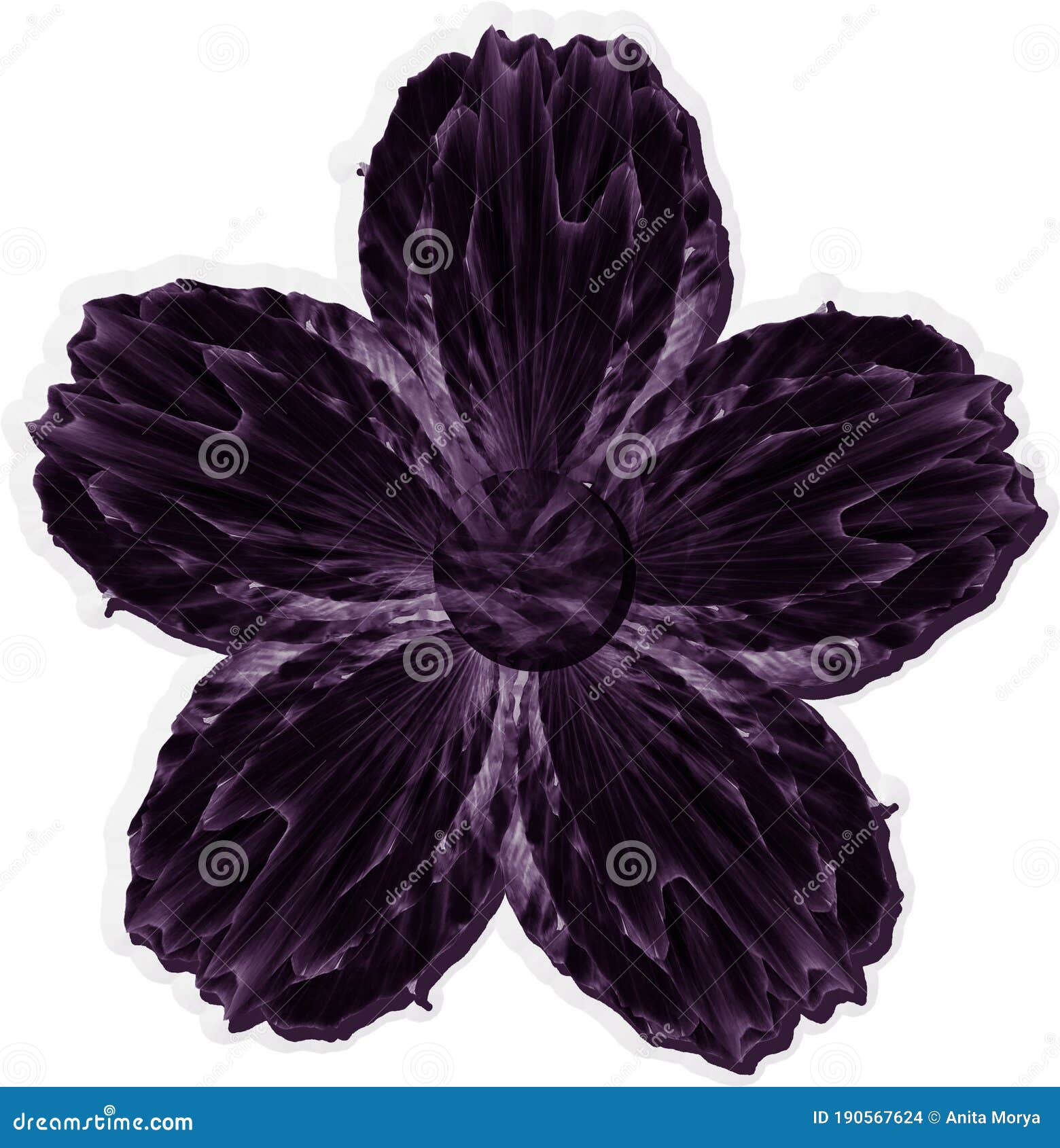 Velvet Violet Colored Diamond Effect Flower Graphic Design Stock ...