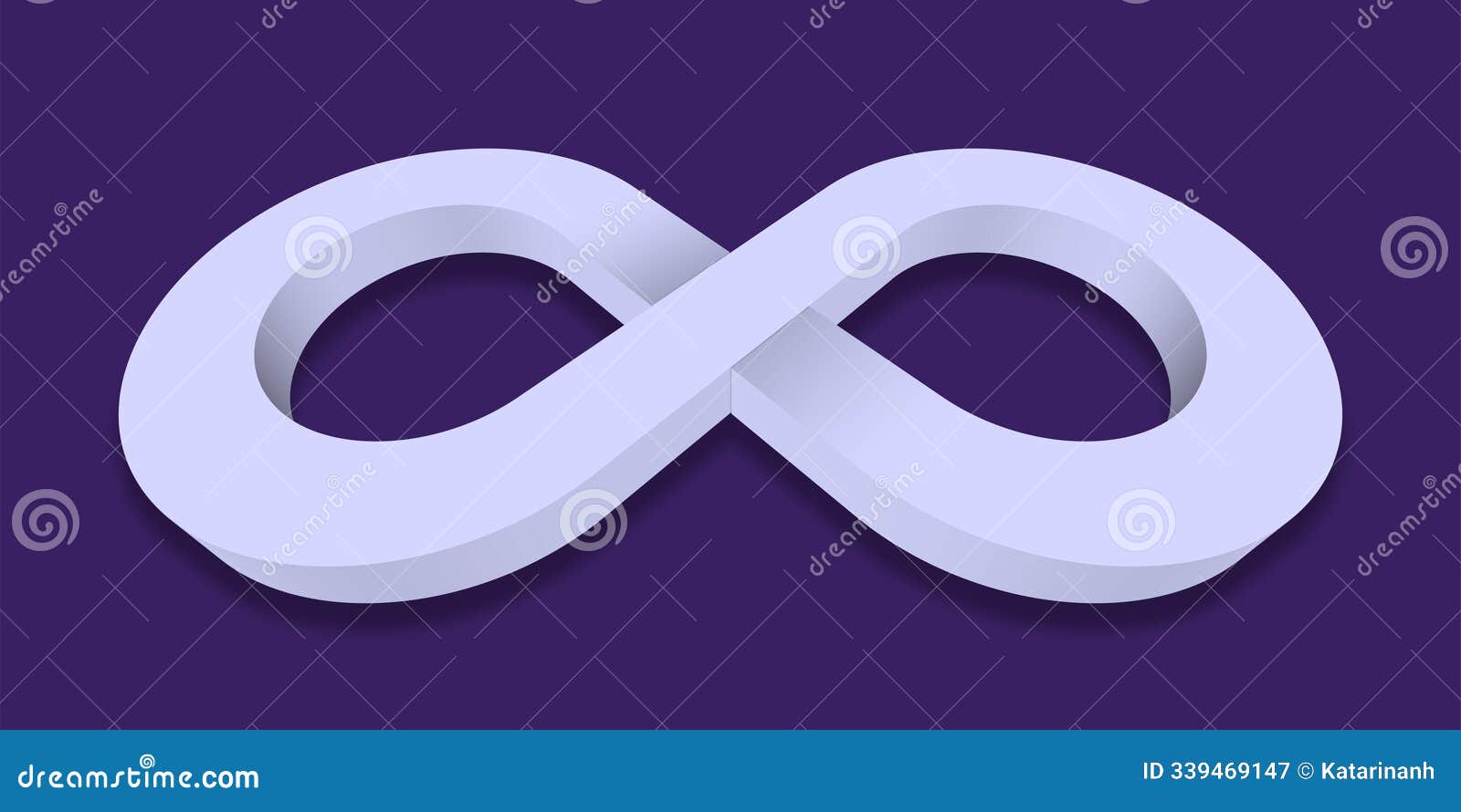 Violet Infinity Symbol Icon. Hand Drawn Watercolor Vectori Illustration ...