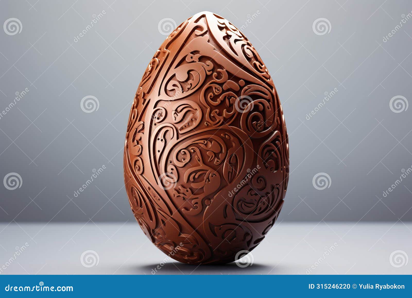 Velvety Milk Chocolate Egg. Generate Ai Royalty-Free Stock Image ...