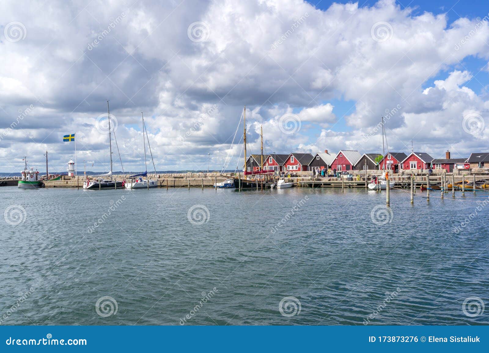 Ven Island Harbour between Denmark and Sweden Stock Photo - Image of ...
