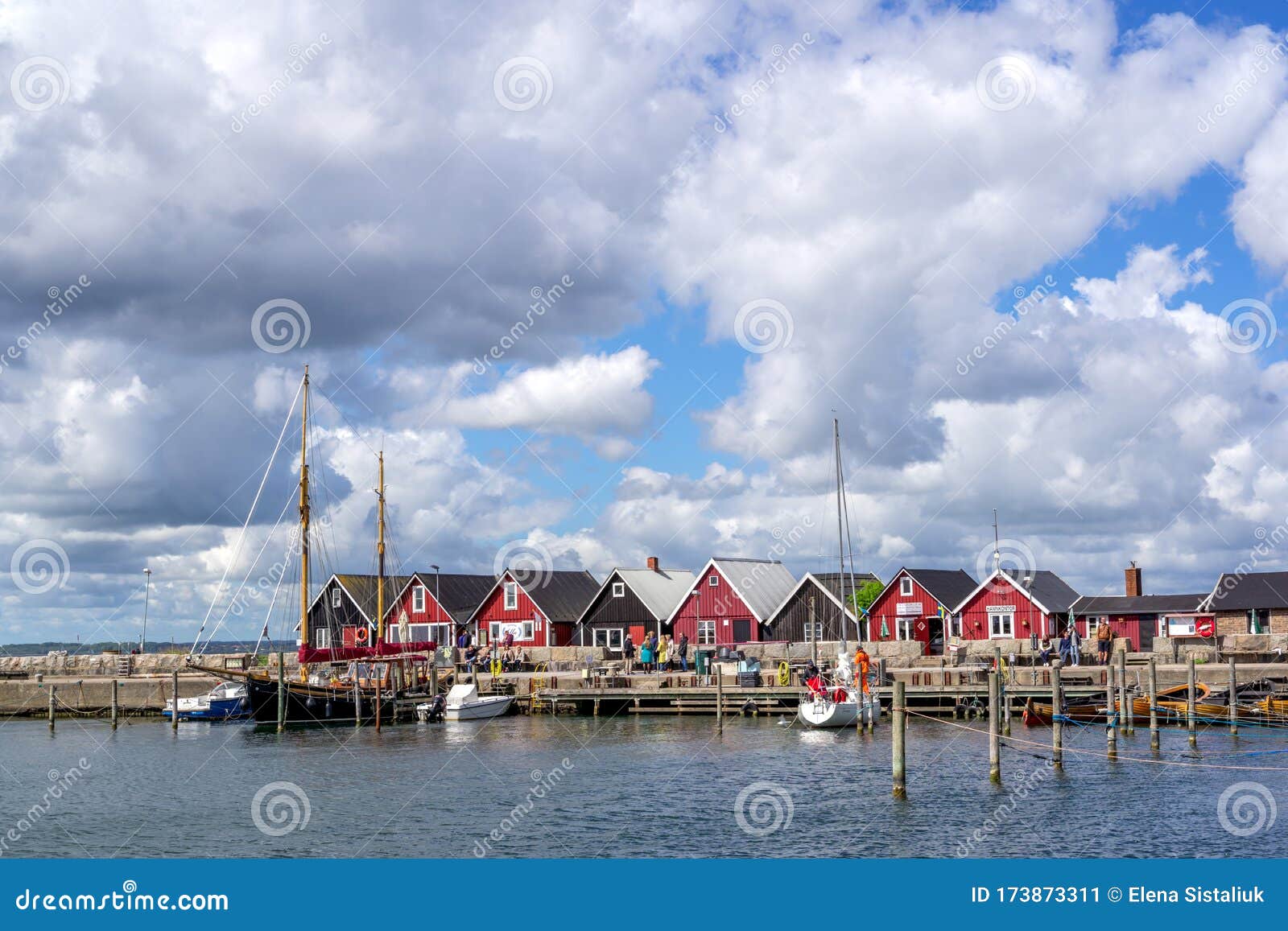 Ven Island Harbour between Denmark and Sweden Stock Image - Image of ...
