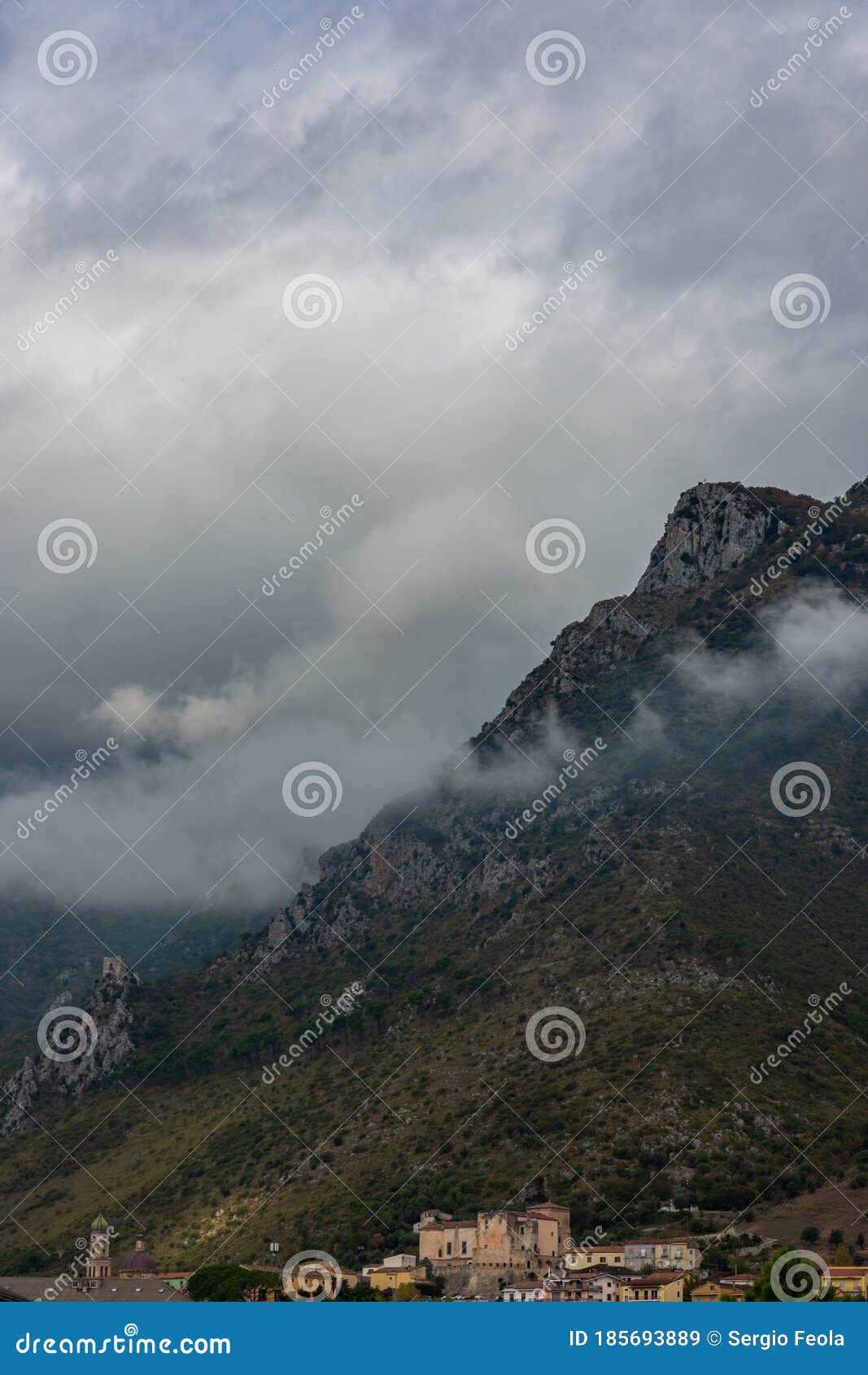 Venafro, Mount Santa Croce. Stock Image - Image of excursions, peak ...