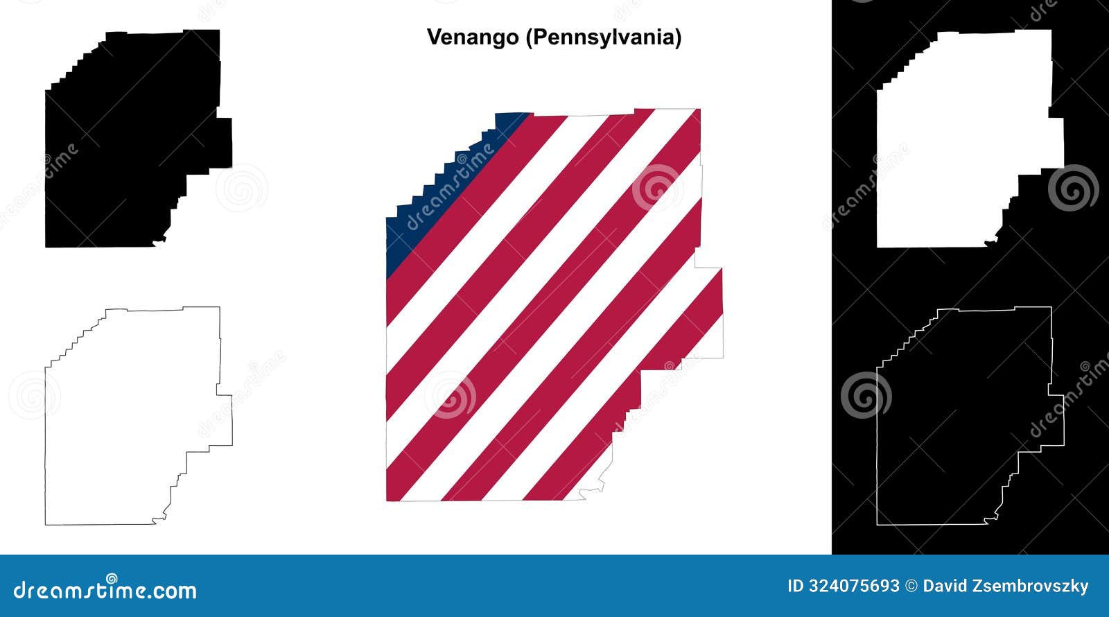 Venango outline map stock illustration. Illustration of template ...