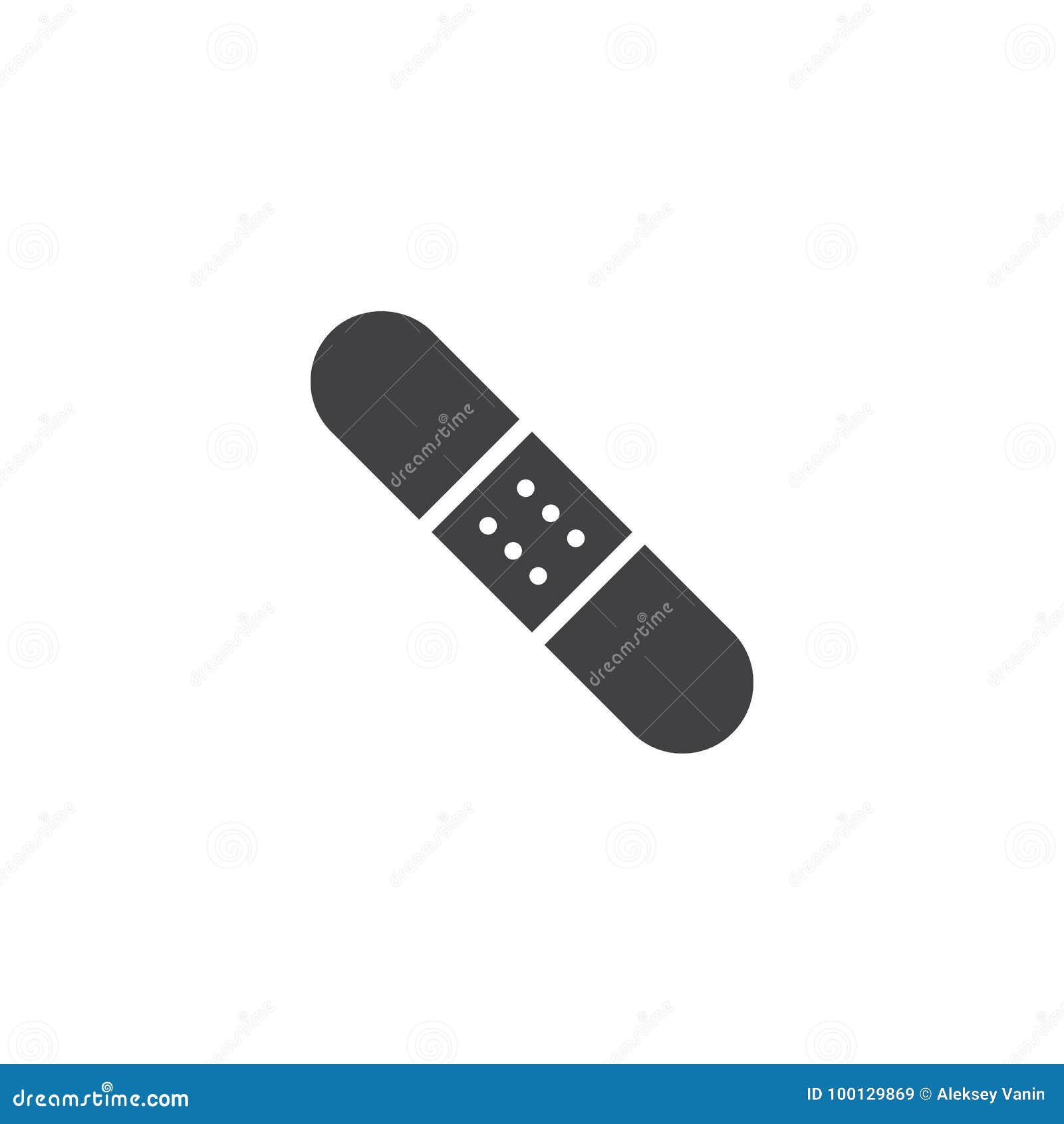 Vendaje Adhesivo, Vector Del Icono De La Tirita Ilustración del Vector ...