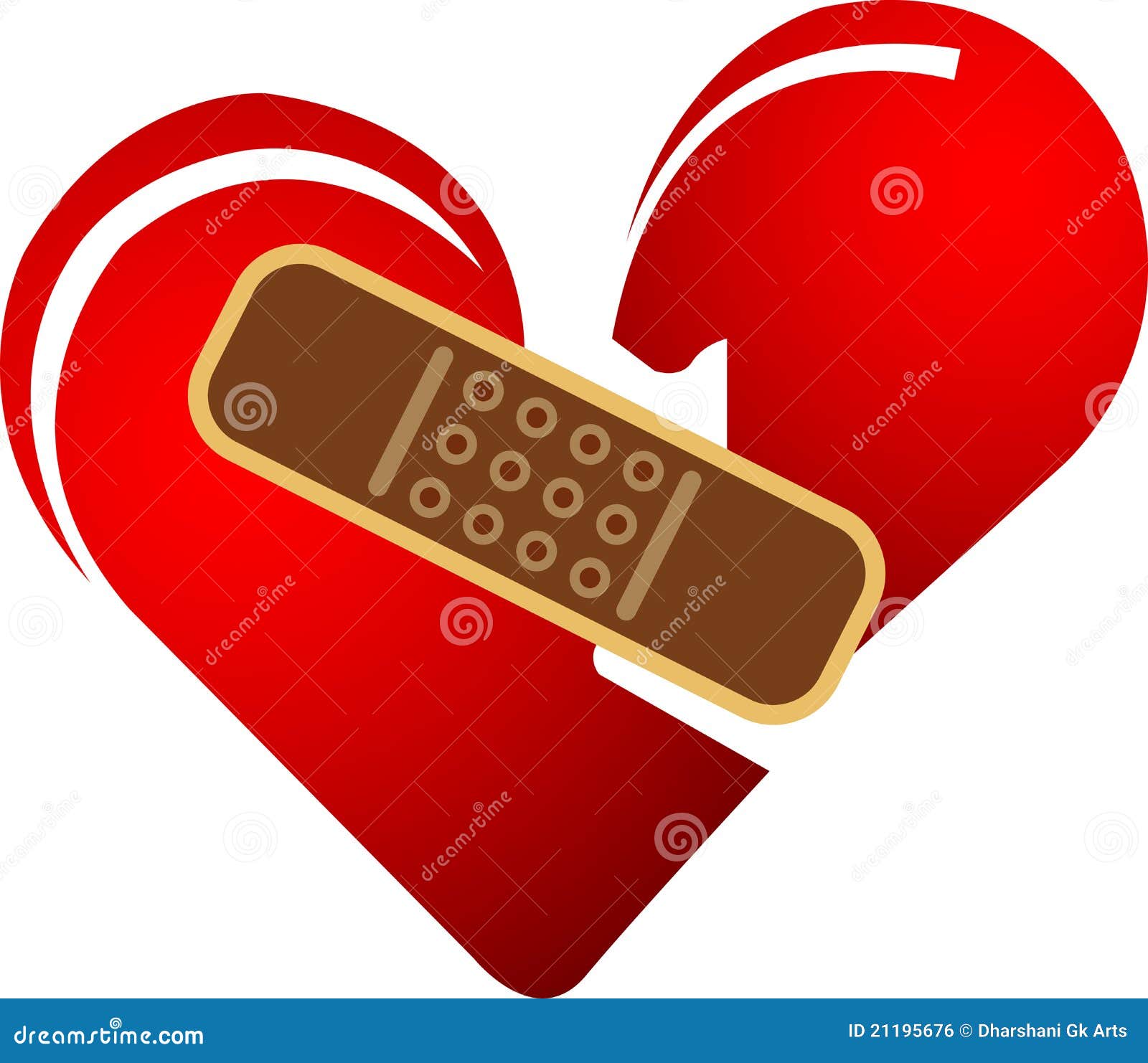 Vendaje del corazón ilustración del vector. Ilustración de muestra ...