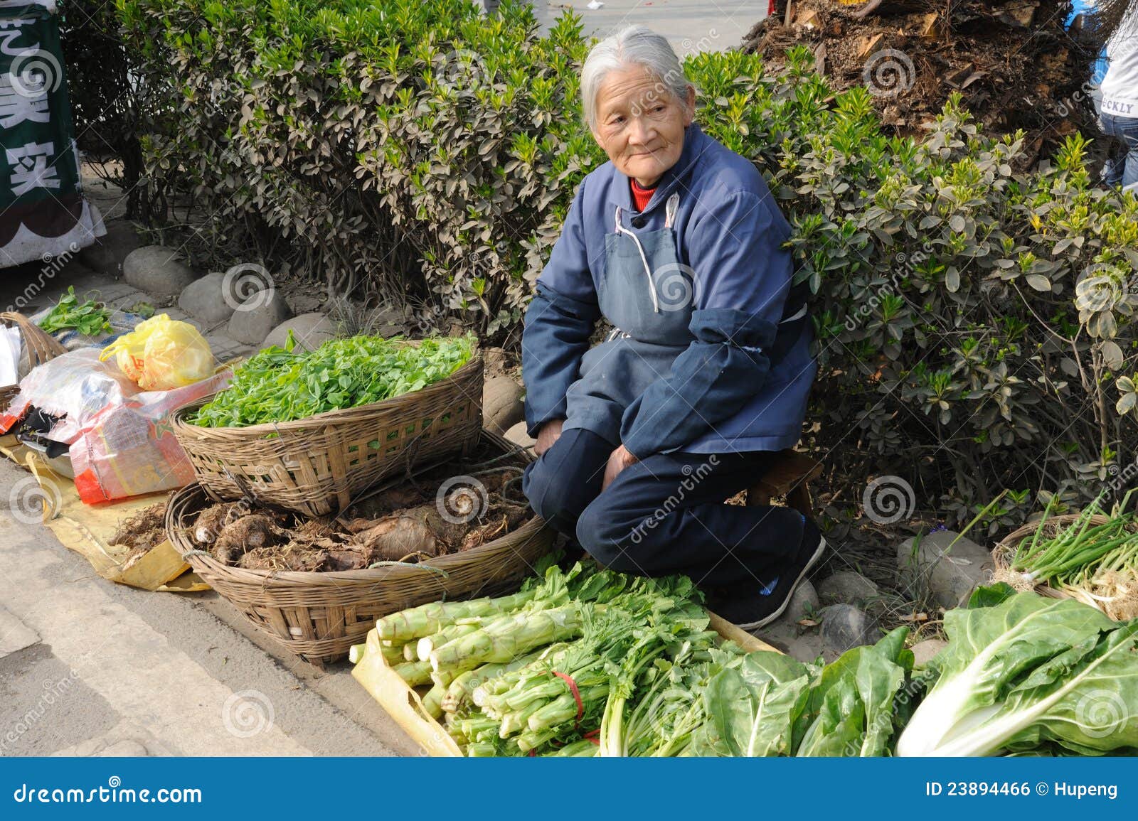 Vendedor ambulante chino foto editorial. Imagen de lifestyle - 23894466