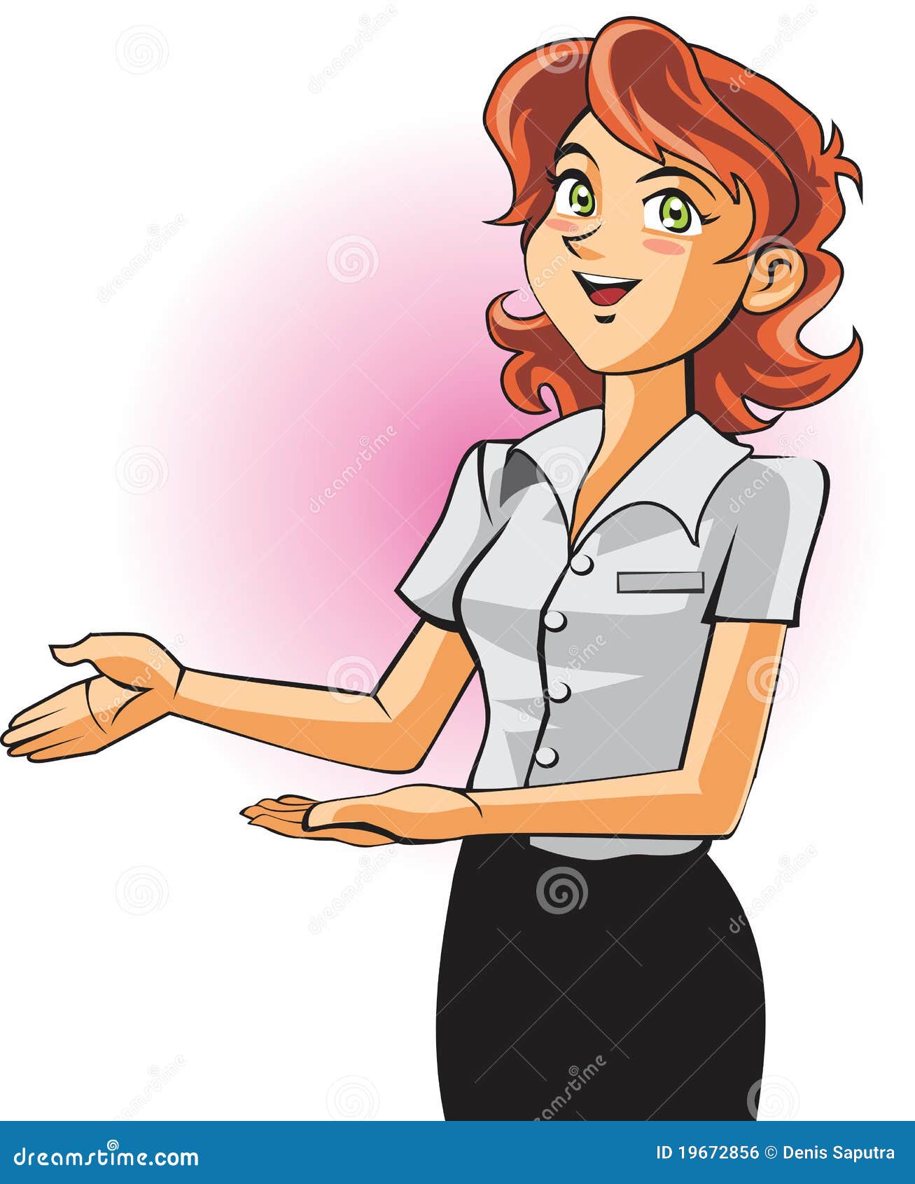 Vendedora stock de ilustración. Ilustración de cara, gente - 19672856