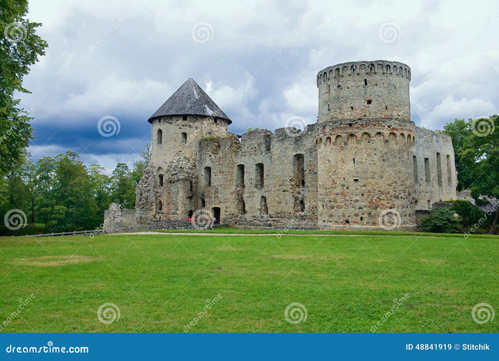 Venden Castle. Cesis Town, Latvia Stock Image - Image of landmark ...