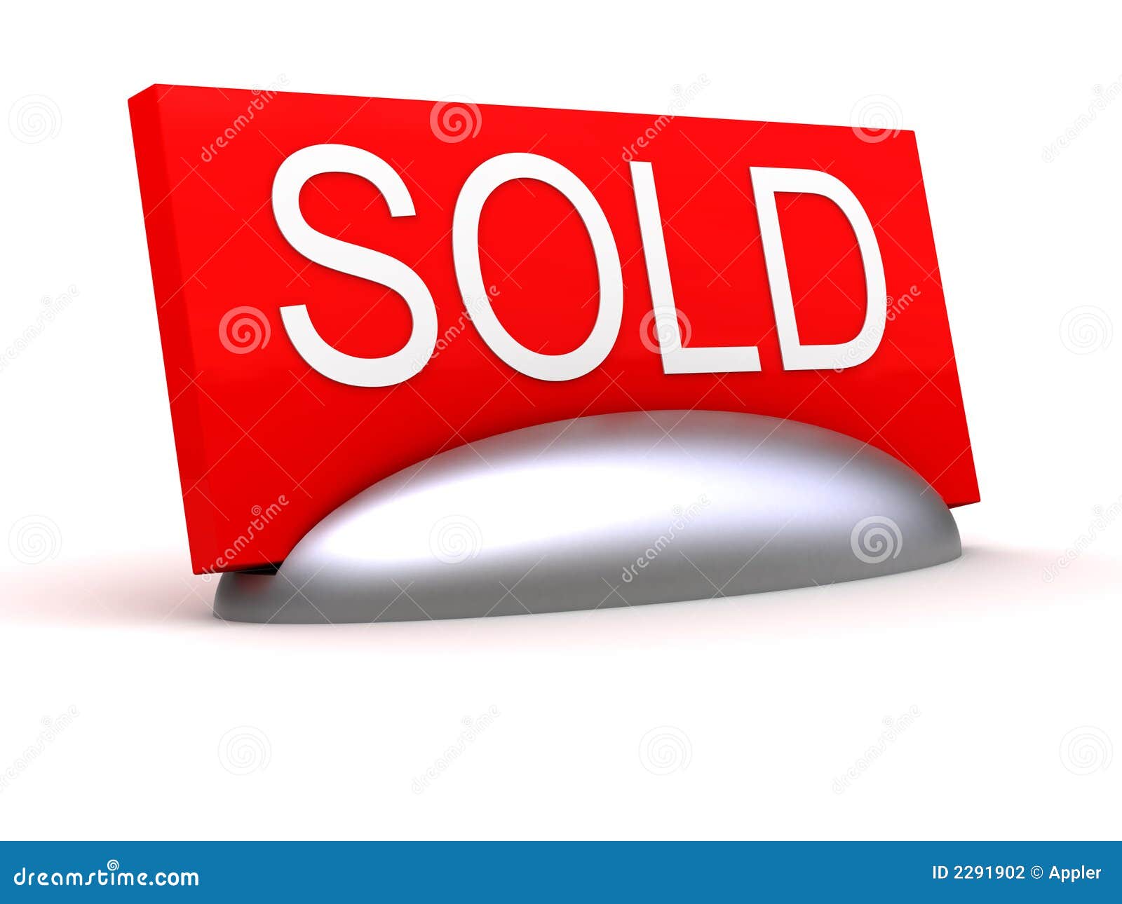 VENDIDO ilustração stock. Ilustração de conselho, borne - 2291902
