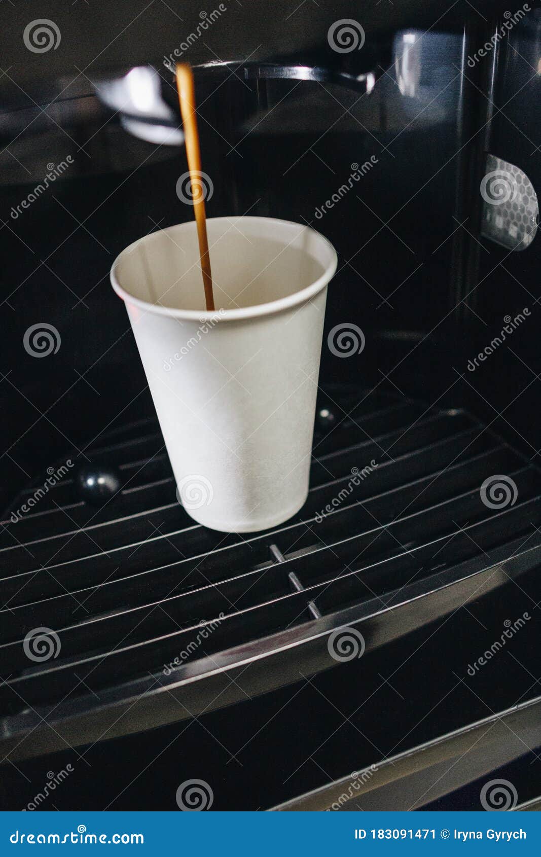 Vending coffee machine stock image. Image of closeup - 183091471