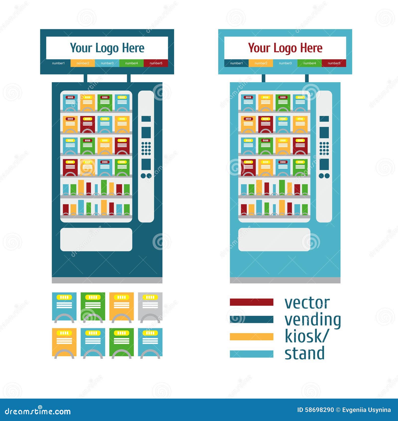 Vending Kiosk Terminal Stand Stock Illustration - Illustration of icon ...