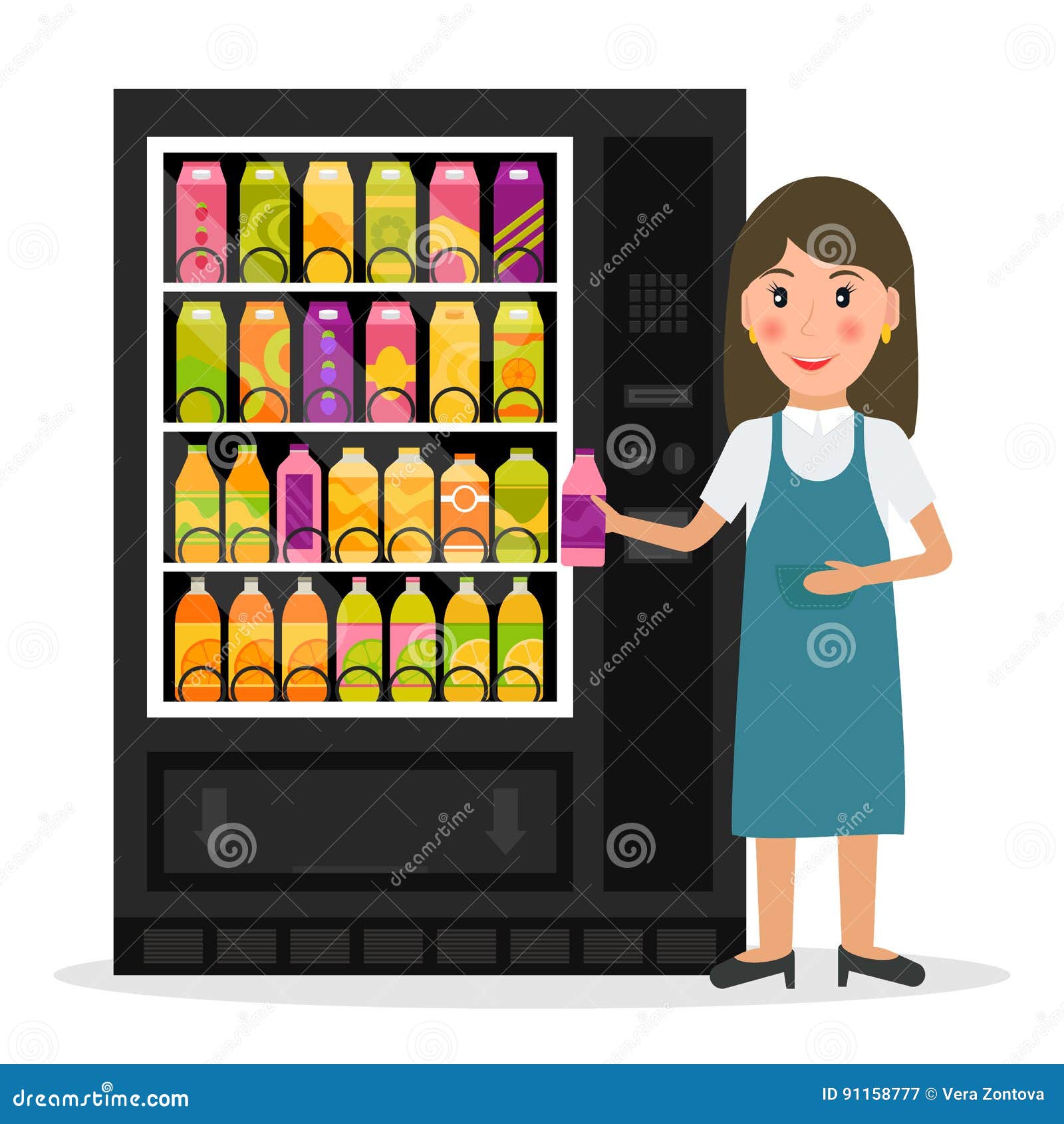 Vending Machine With Beverages. Cartoon Vector | CartoonDealer.com ...