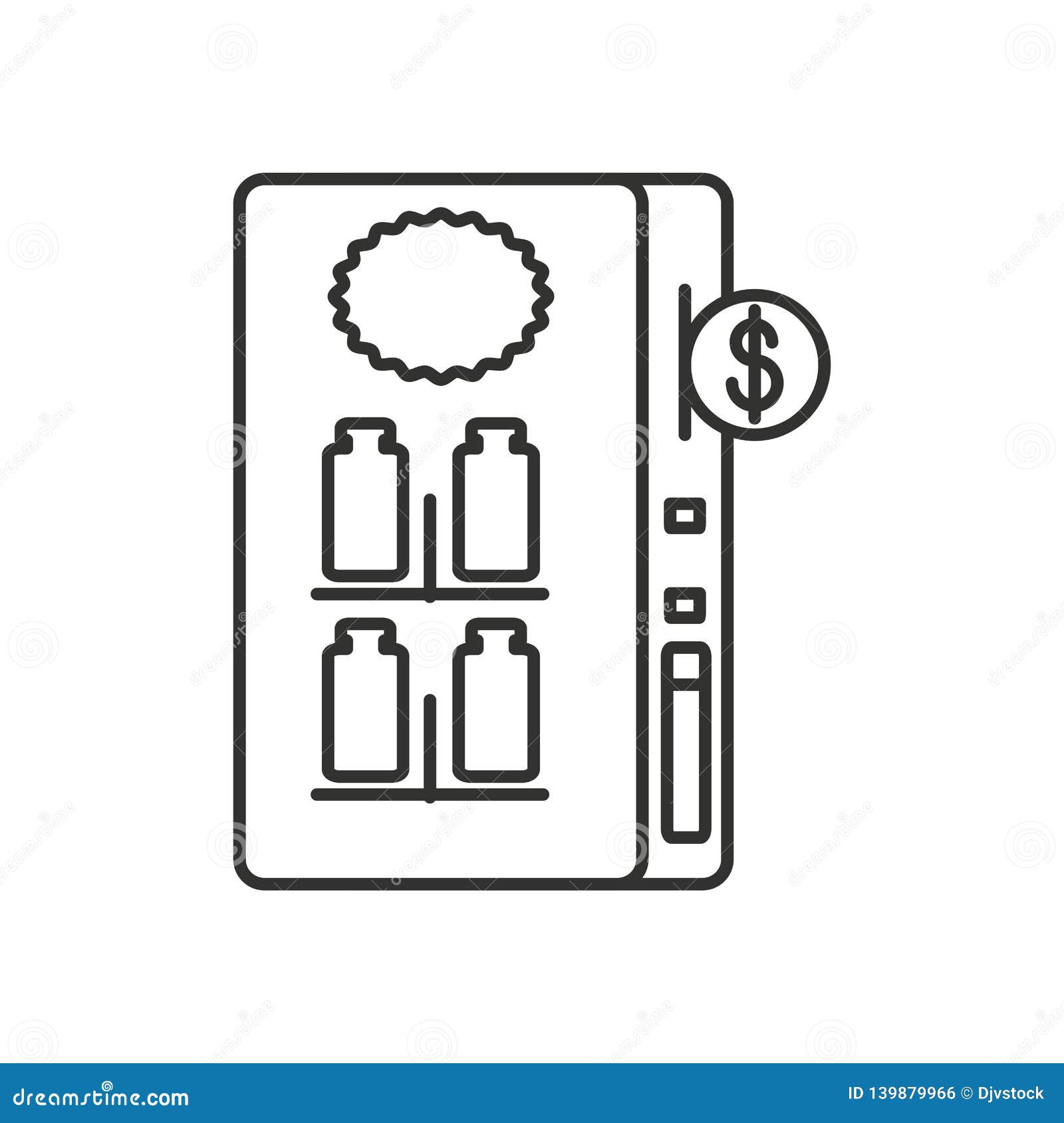 Vending Machine of Bottled Drinks Isolated Icon Stock Vector ...