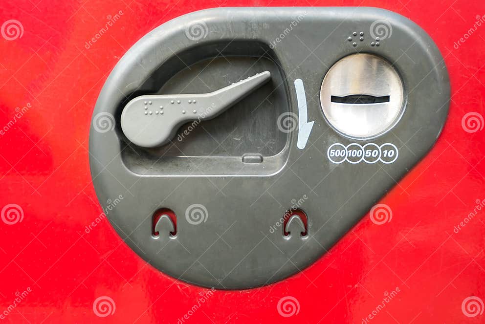 Vending Machine Coin Insert Stock Image - Image of paying, closeup ...
