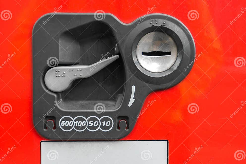 Vending Machine Coin Insert Stock Photo - Image of insert, closeup ...