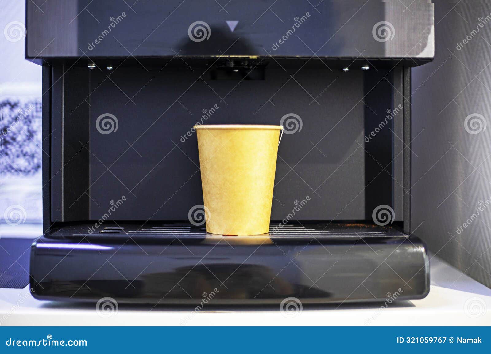 Vending Machine with a Disposable, Recyclable Cardboard Cup Containing ...