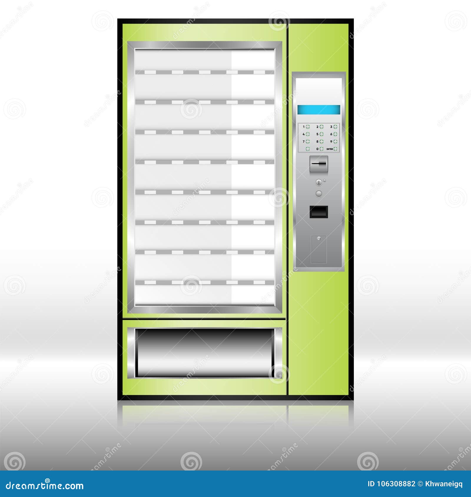 Vending Machine of Food and Beverage Automatic Selling., Vector ...