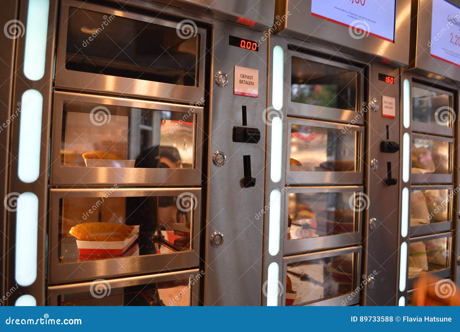 Vending Machine of Fried Fish Stock Photo - Image of holland, machine ...