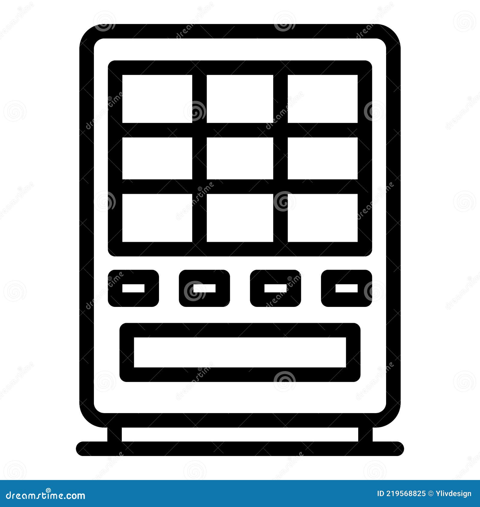 Vending Machine Icon, Outline Style Stock Vector - Illustration of coin ...