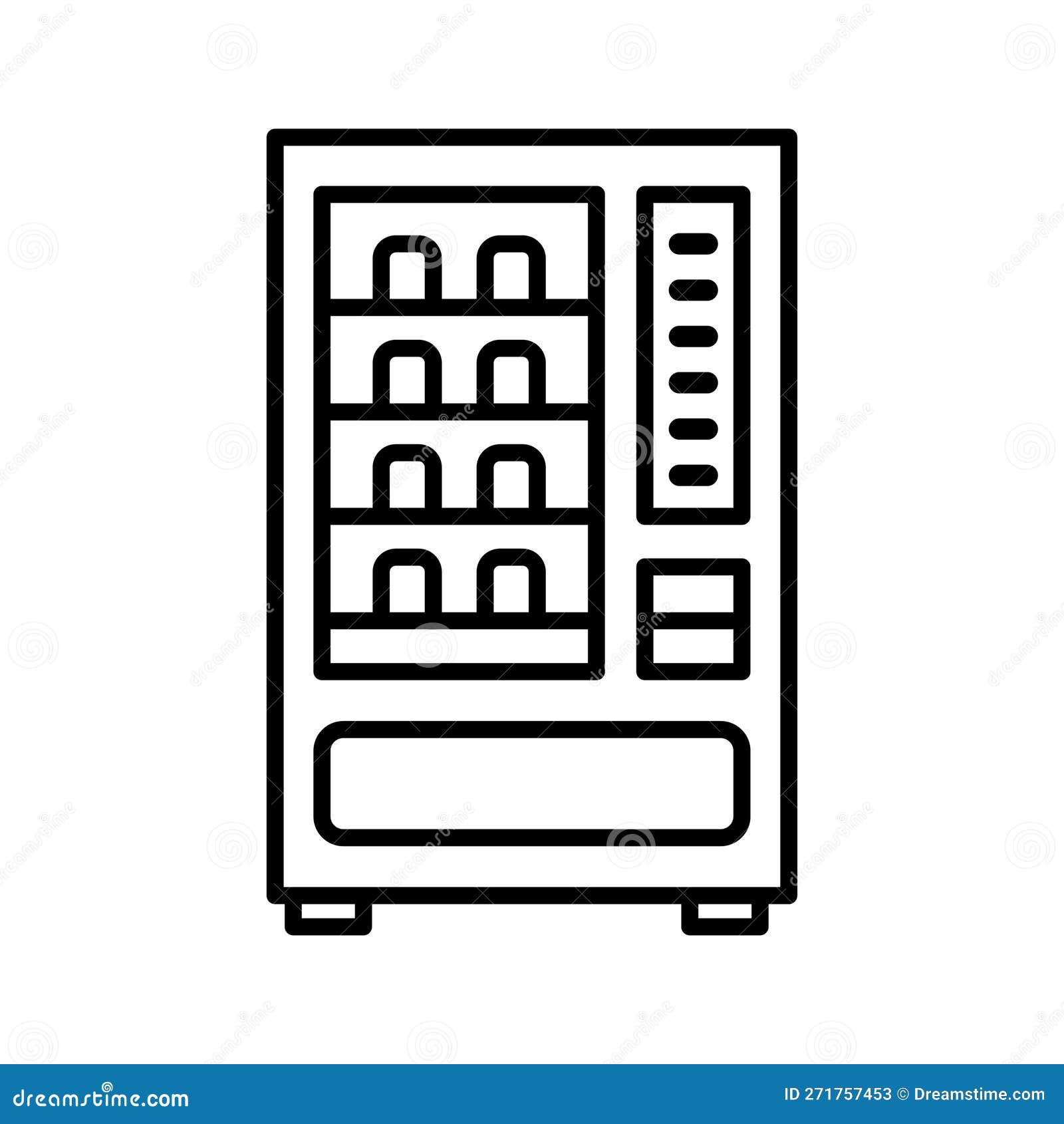 Vending Machine Icon. Vending Machine with Snacks and Drinks Stock ...