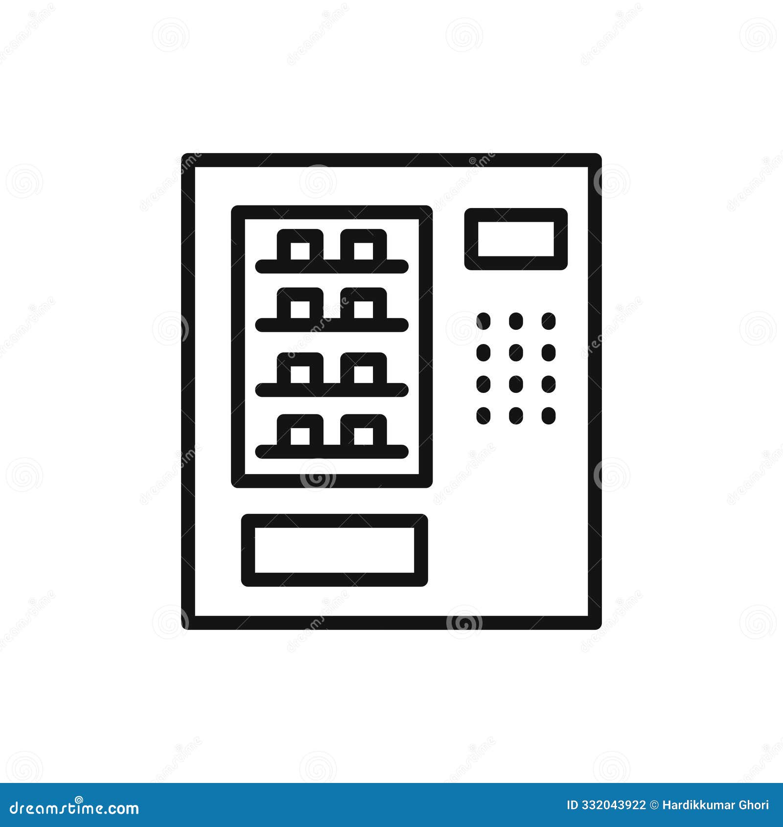 Vending Machine Icon Symbol on White Background Stock Vector ...