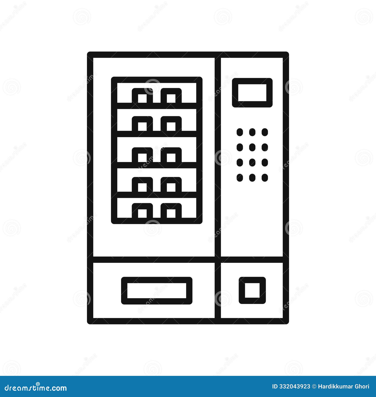 Vending Machine Icon Symbol on White Background Stock Vector ...