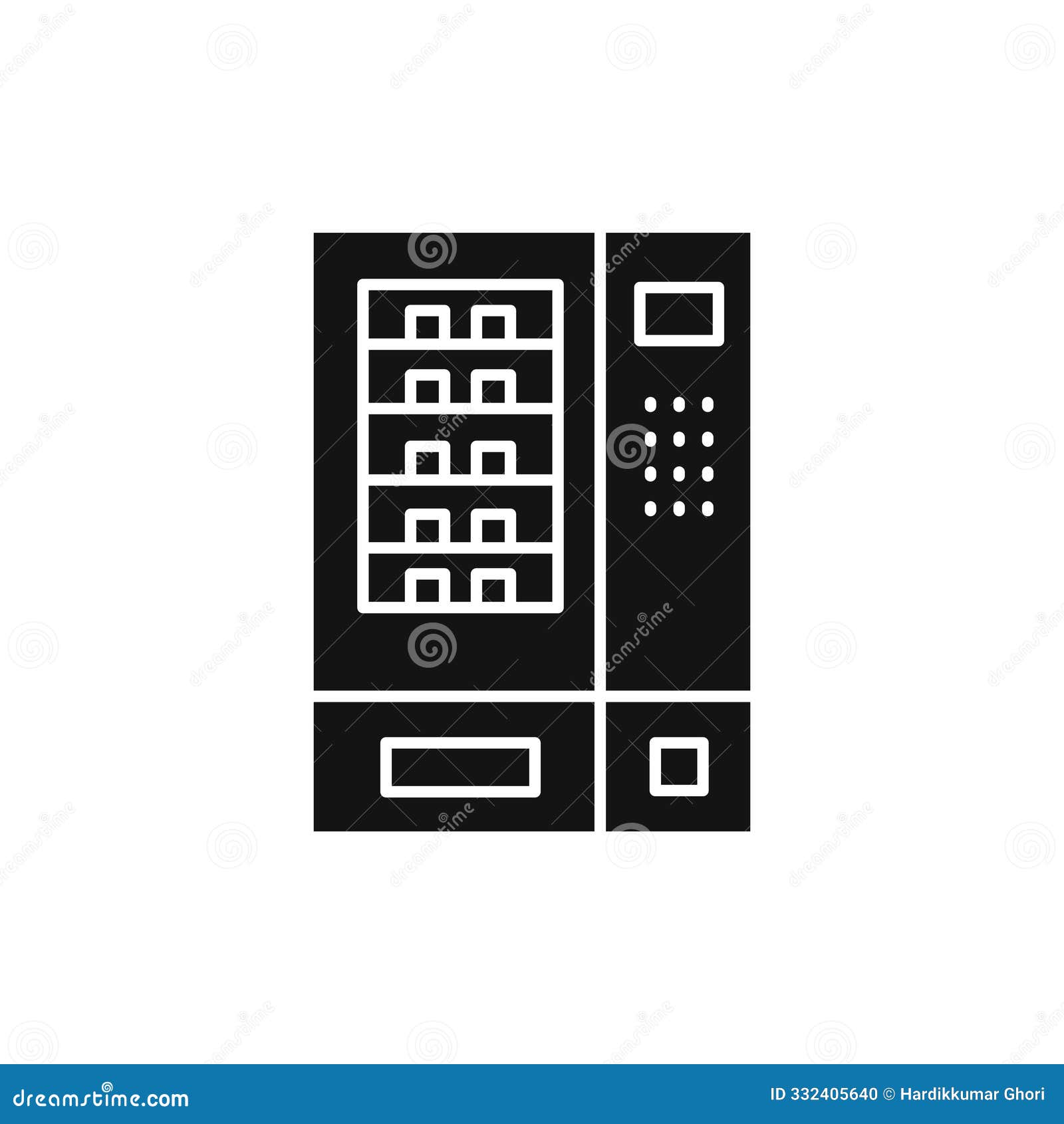 Vending Machine Icon Symbol on White Background Stock Illustration ...