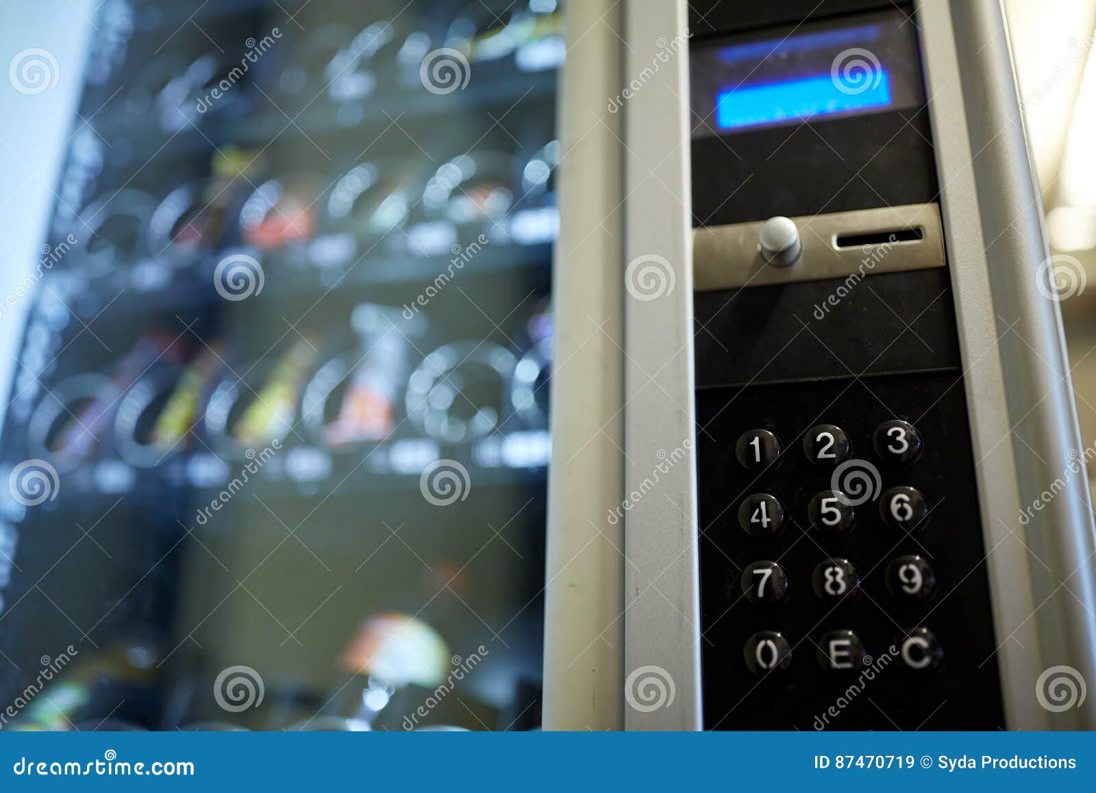 Vending Machine Keyboard on Operation Panel Stock Image - Image of food ...