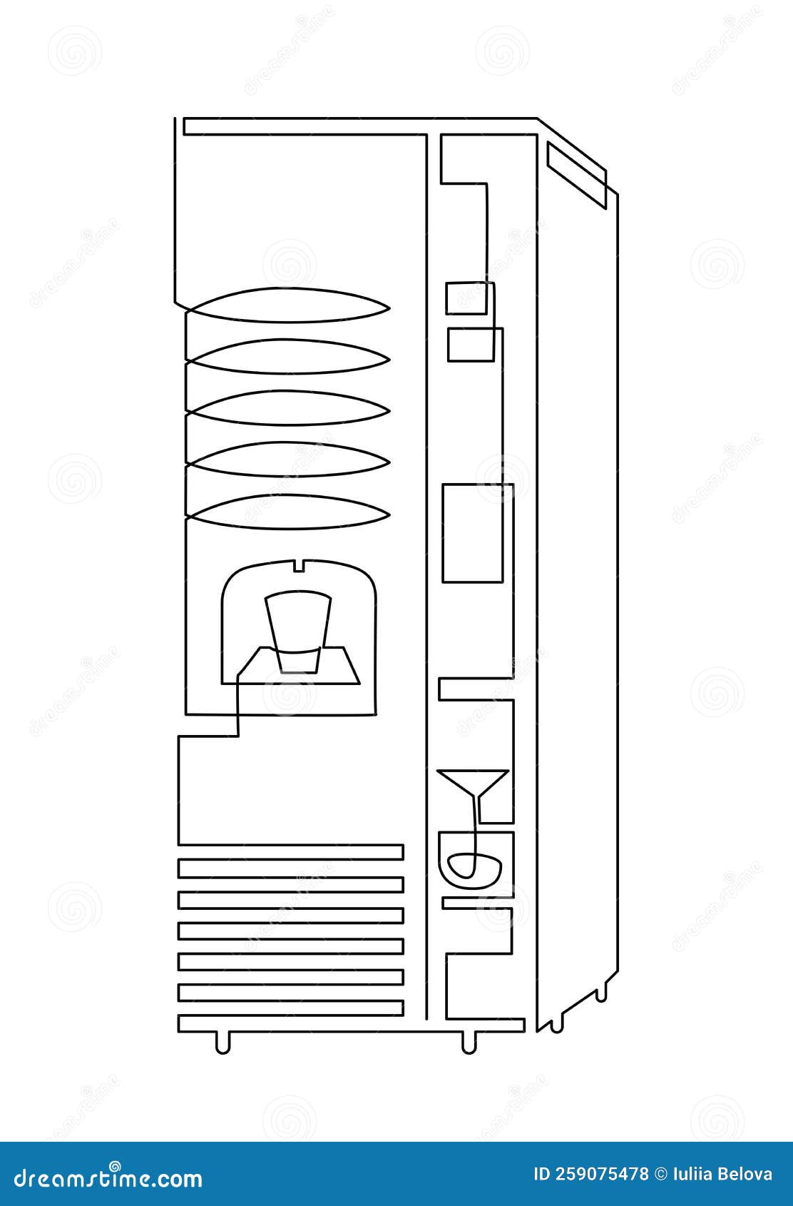 Vending Machine for Making Coffee and Hot Drinks. Continuous Line ...