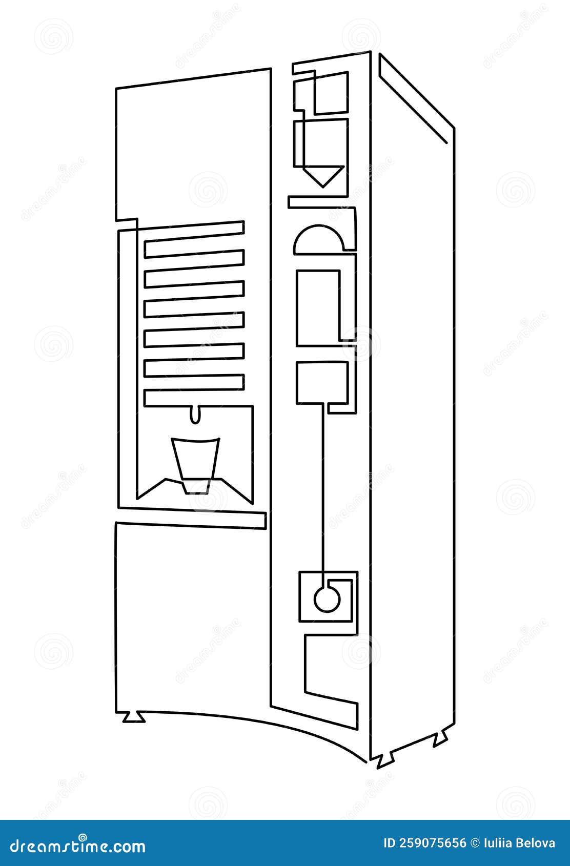 Vending Machine for Making Coffee and Hot Drinks. Continuous Line ...