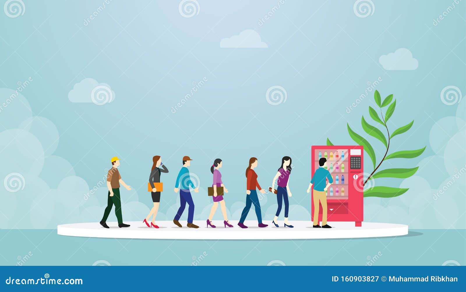 Big Queue. Many, Multitude People Waiting In Long Line, Back View ...