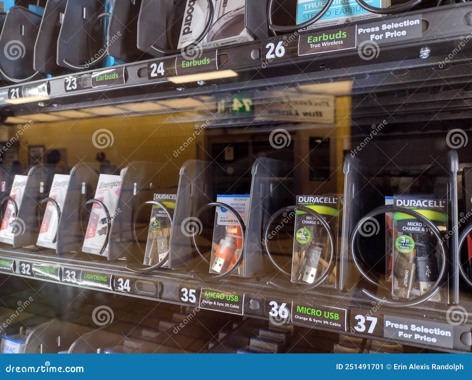 Vending Machine Selling Electronics, Micro USB, NYC, NY, USA Editorial ...