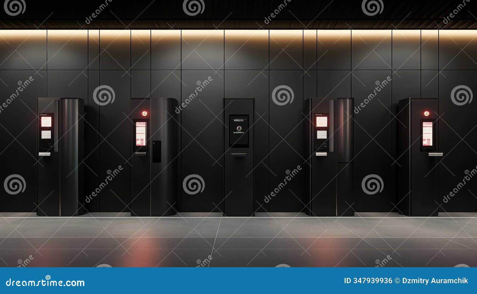 A Vending Machine with a Sensor Panel, Receipts, and a POS Terminal for ...